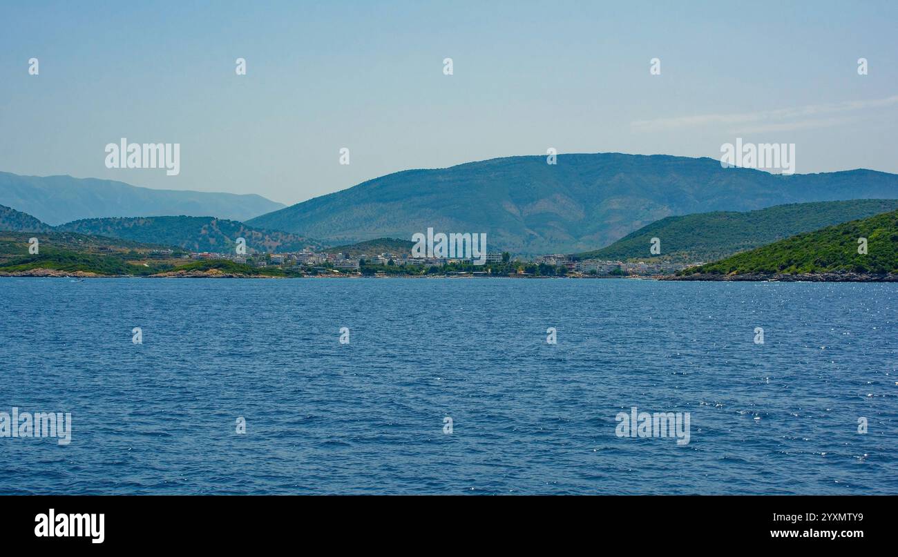 The Ionian coastline near Ksamil, part of the Albanian Riviera. Here ...