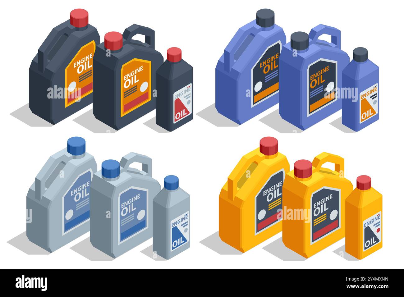 Bottles oil in garage Stock Vector Images - Alamy