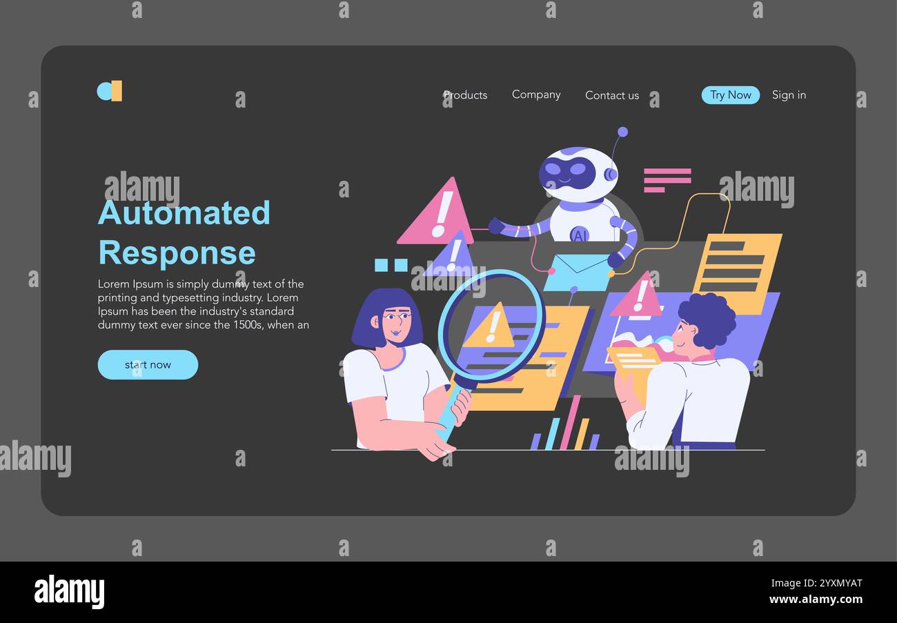 Ai Cybersecurity Concept A Robot Assists Users With Network Security Alerts Digital Safety