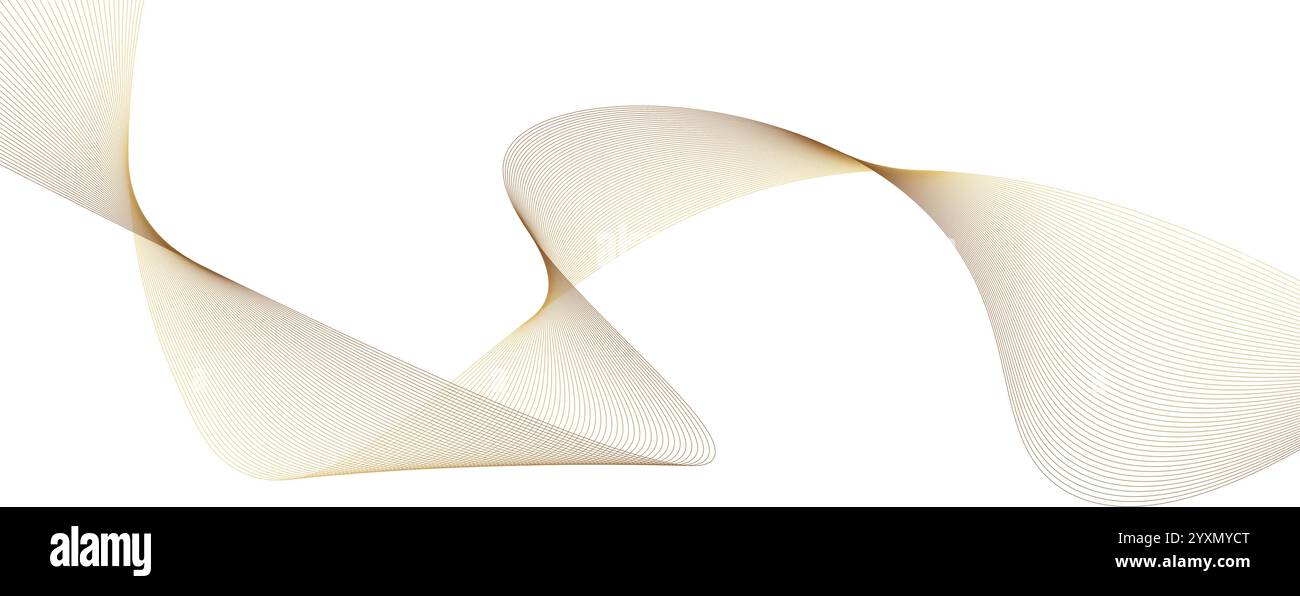 smooth curve gold gradient color. Vector illustration Stock Vector ...