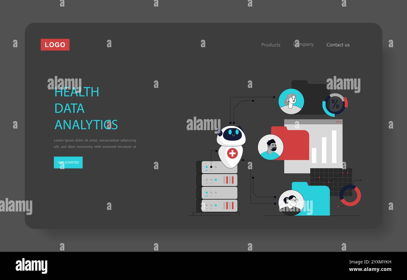 Automation In Healthcare Concept A Robot Processes Data With Graphical