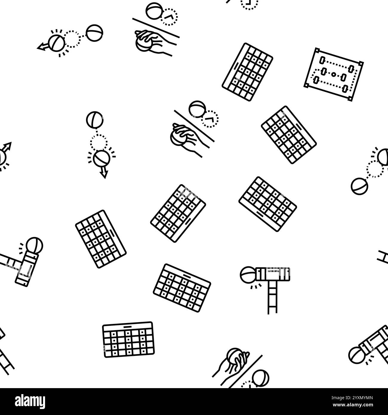 croquet mallet game ball seamless pattern vector Stock Vector Image ...