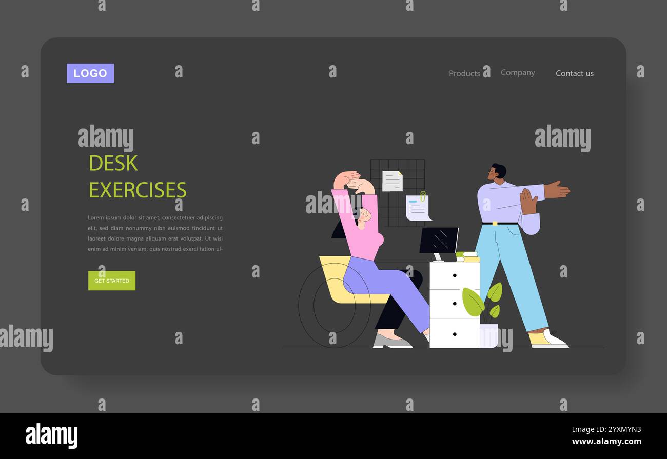 Healthy lifestyle concept. Office workers performing stretching ...