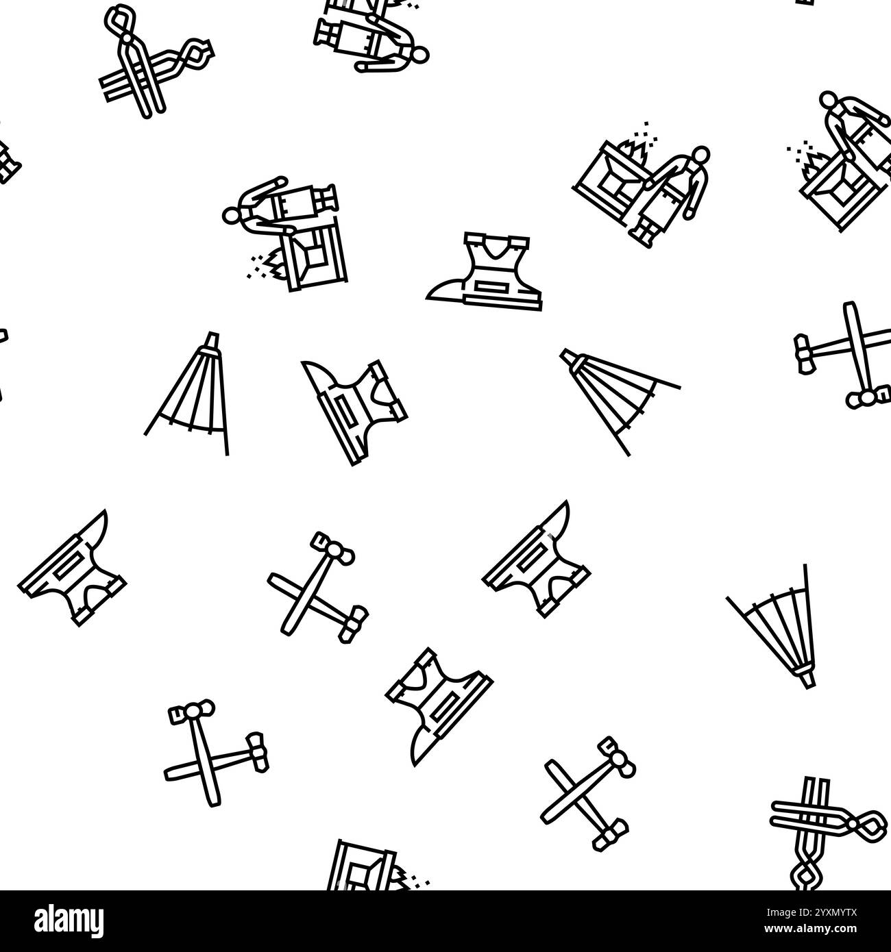 Smith man blacksmith medieval vector hammer sword Stock Vector Images ...