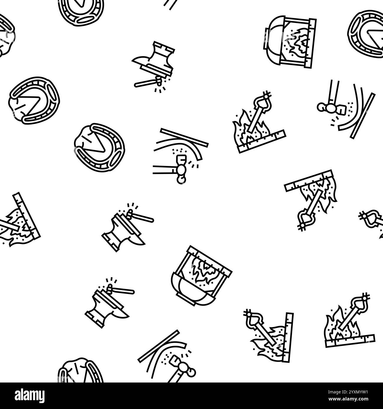 Smith man blacksmith medieval vector hammer sword Stock Vector Images ...