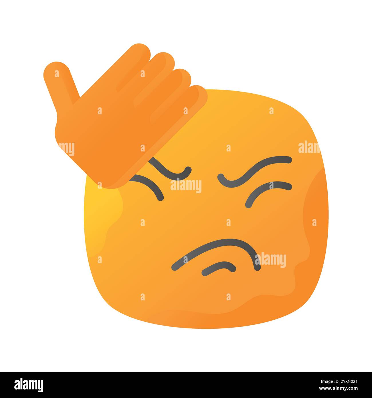 Get this creative icon of frustrated emoji, ready to use vector Stock ...