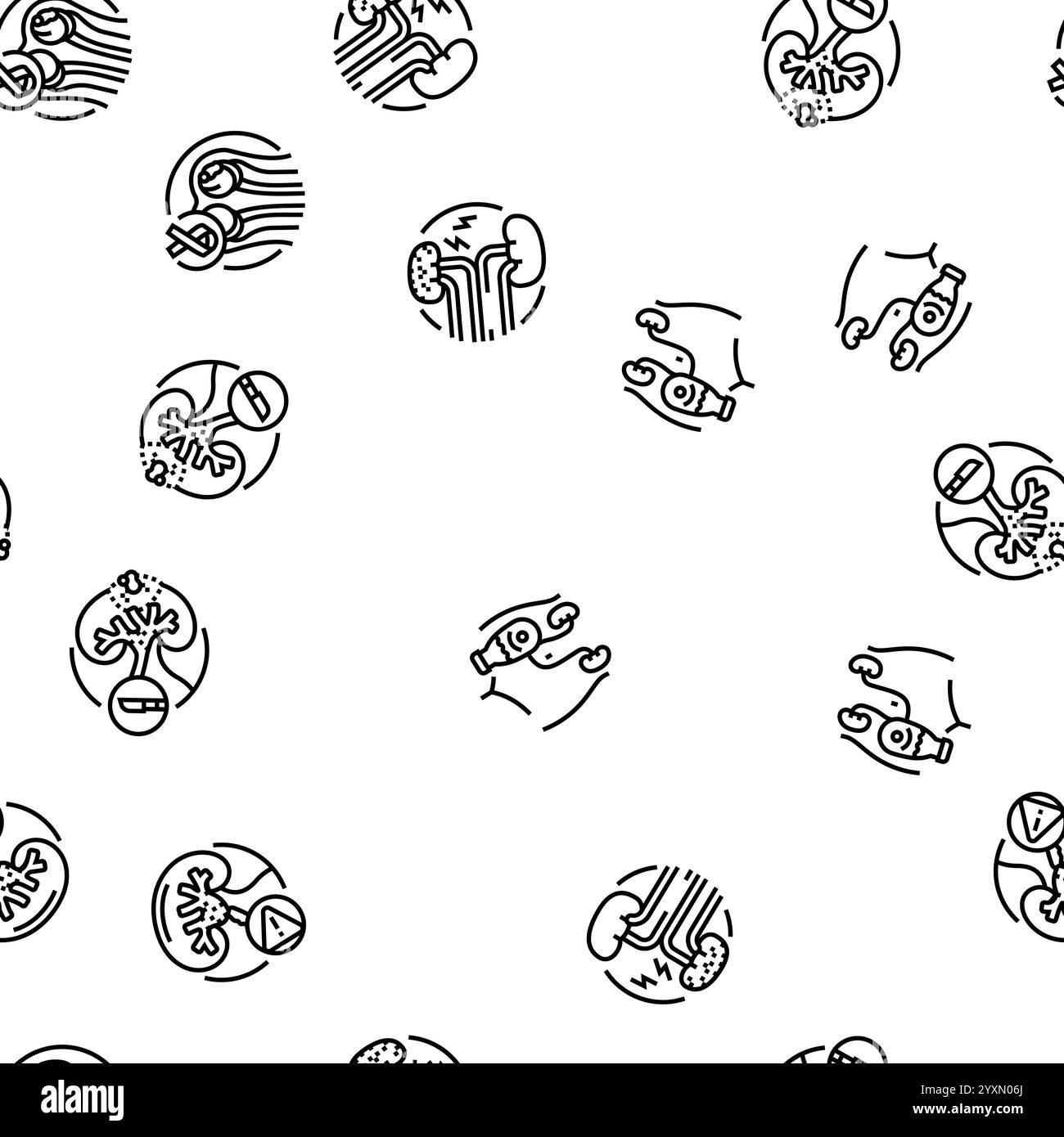 urology prostate urinary kidney seamless pattern vector Stock Vector ...