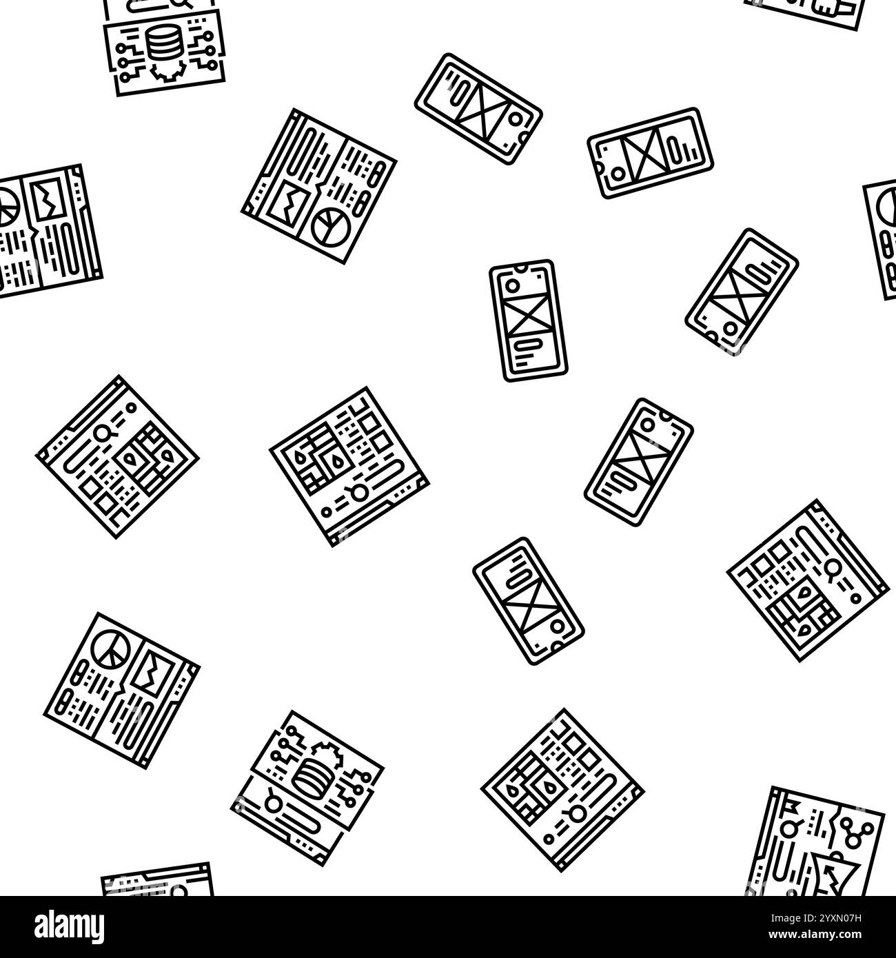 seo digital optimization strategy seamless pattern vector Stock Vector ...