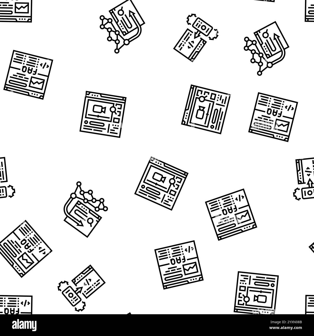 seo digital optimization strategy seamless pattern vector Stock Vector ...