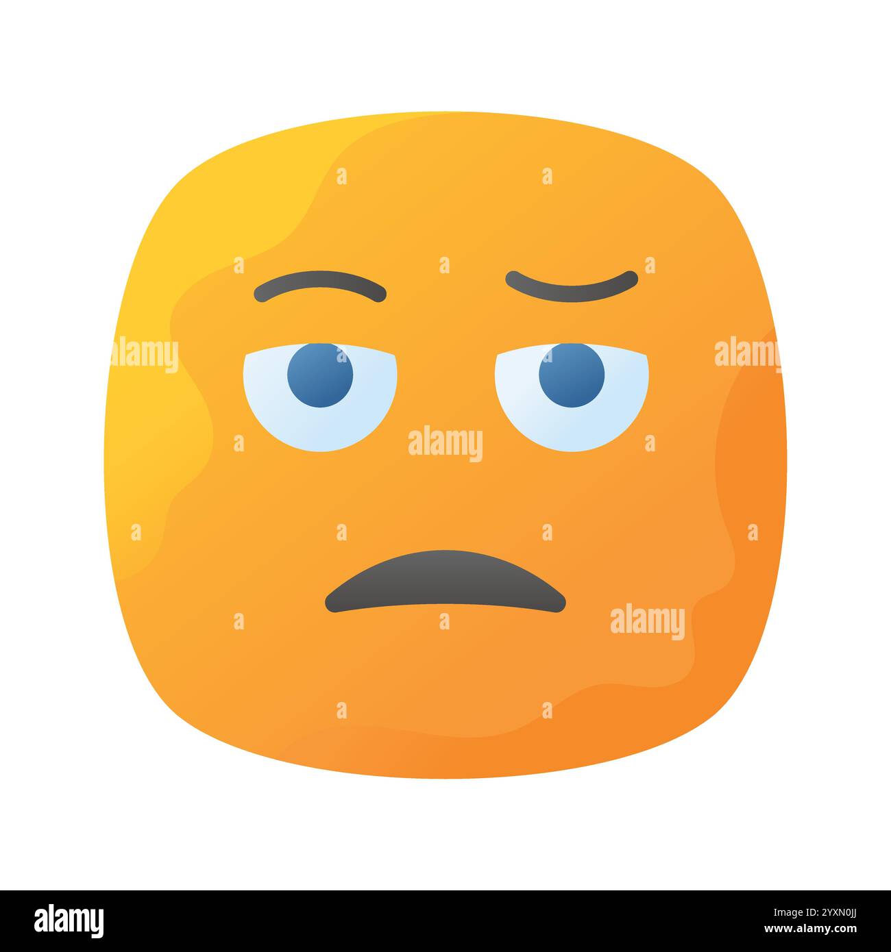 Bored face expression, icon of bored emoji, premium vector Stock Vector ...