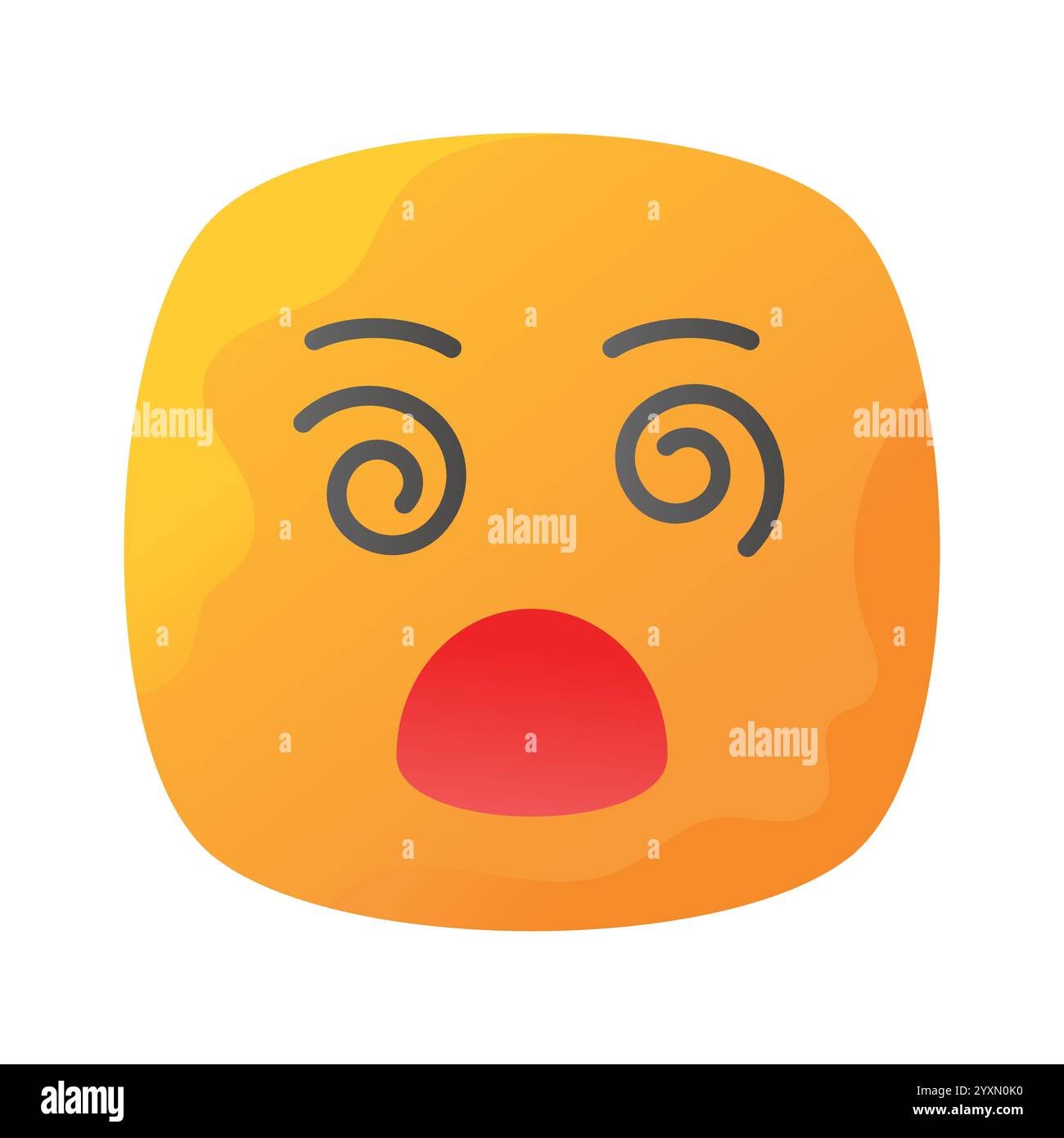 Dizzy emoji icon, dizziness expression vector design Stock Vector Image ...