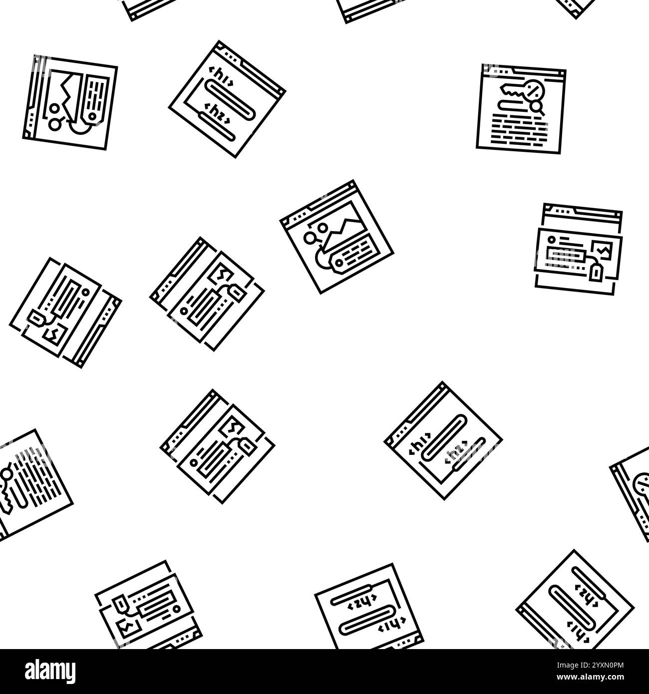 seo optimize community vector seamless pattern thin line illustration ...