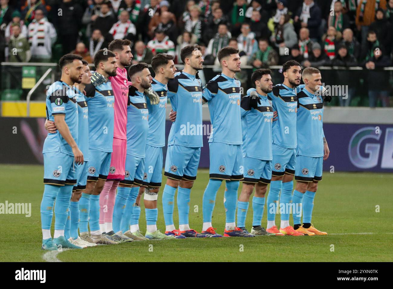 Team of FC Lugano seen during the UEFA Conference League 2024/2025 ...