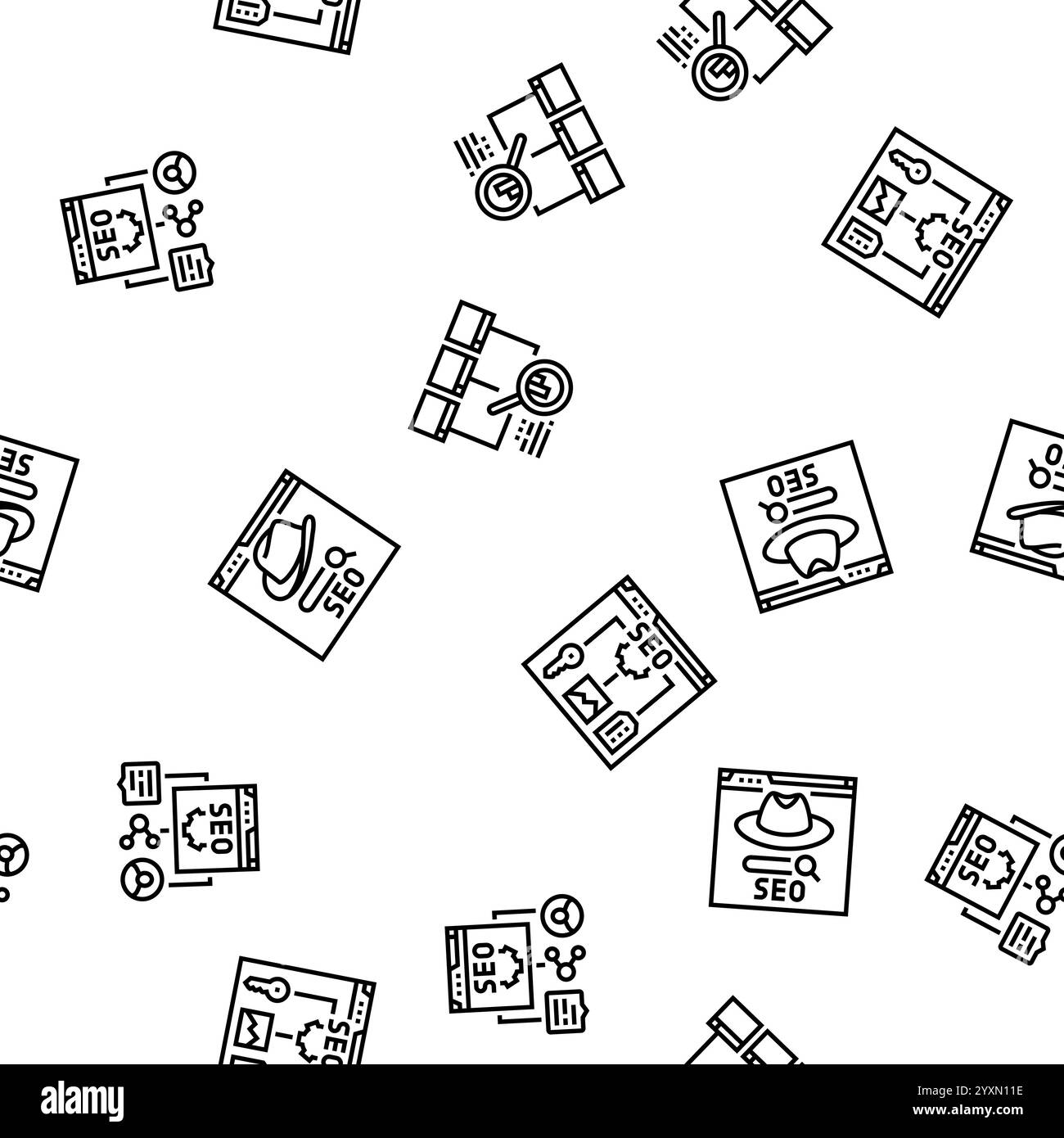 seo technical audit seamless pattern vector Stock Vector Image & Art ...