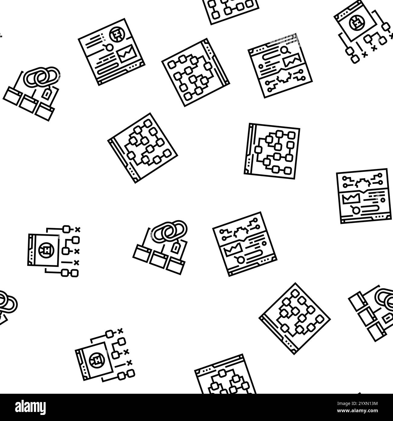 seo optimize community vector seamless pattern thin line illustration Stock Vector Image & Art ...
