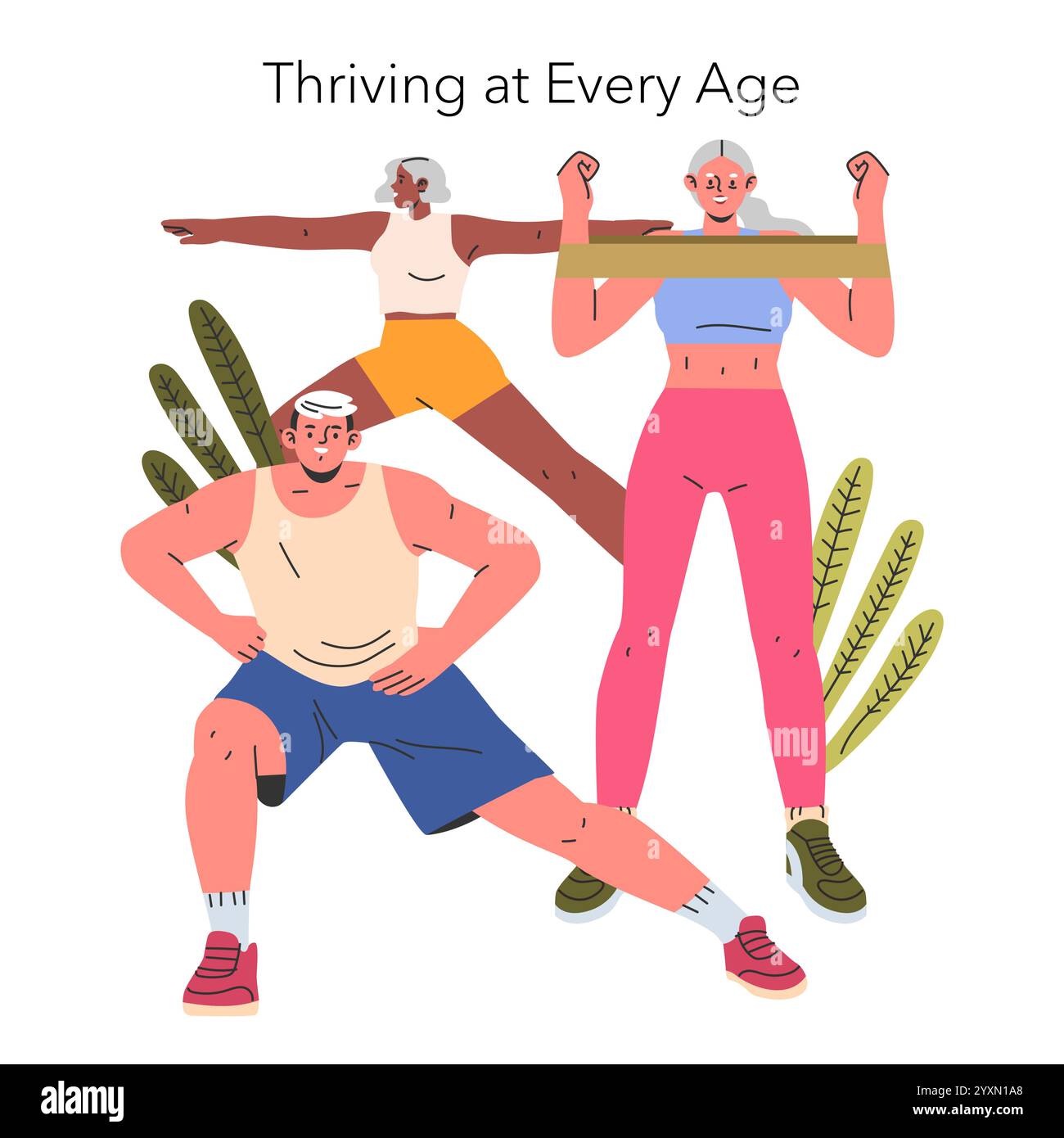 Diverse fitness poses showcasing hi-res stock photography and images ...