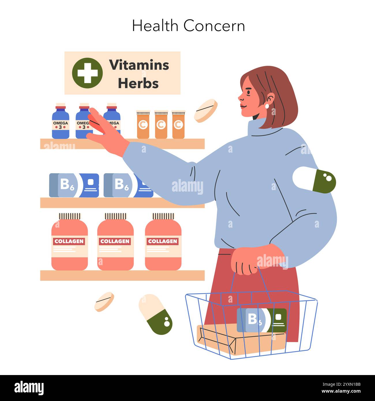 Supplement aisle Stock Vector Images - Alamy