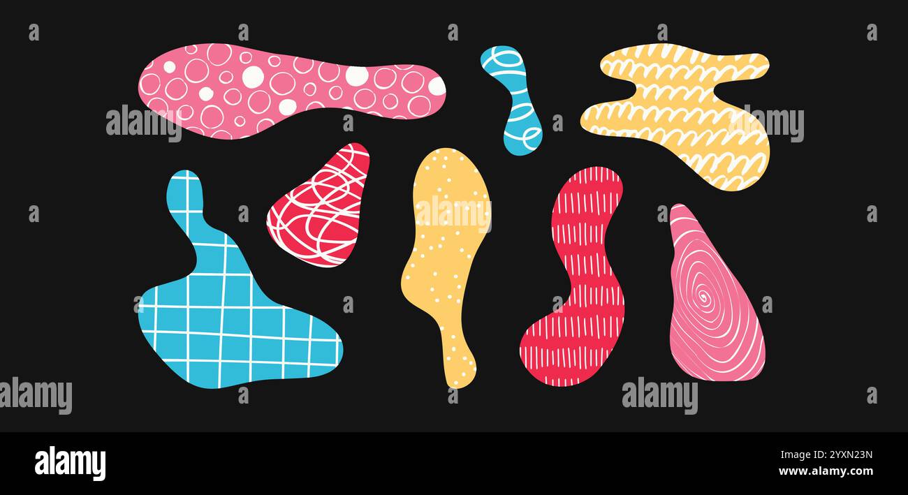 Set of textured abstract organic vector forms Stock Vector Image & Art ...