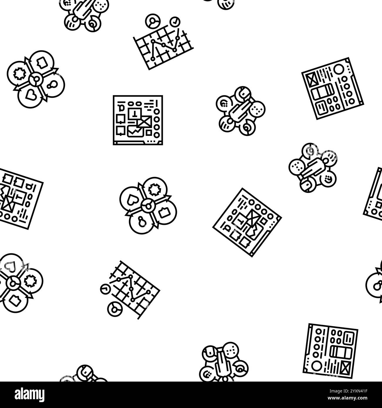 ui ux develop content research seamless pattern vector Stock Vector Image & Art - Alamy