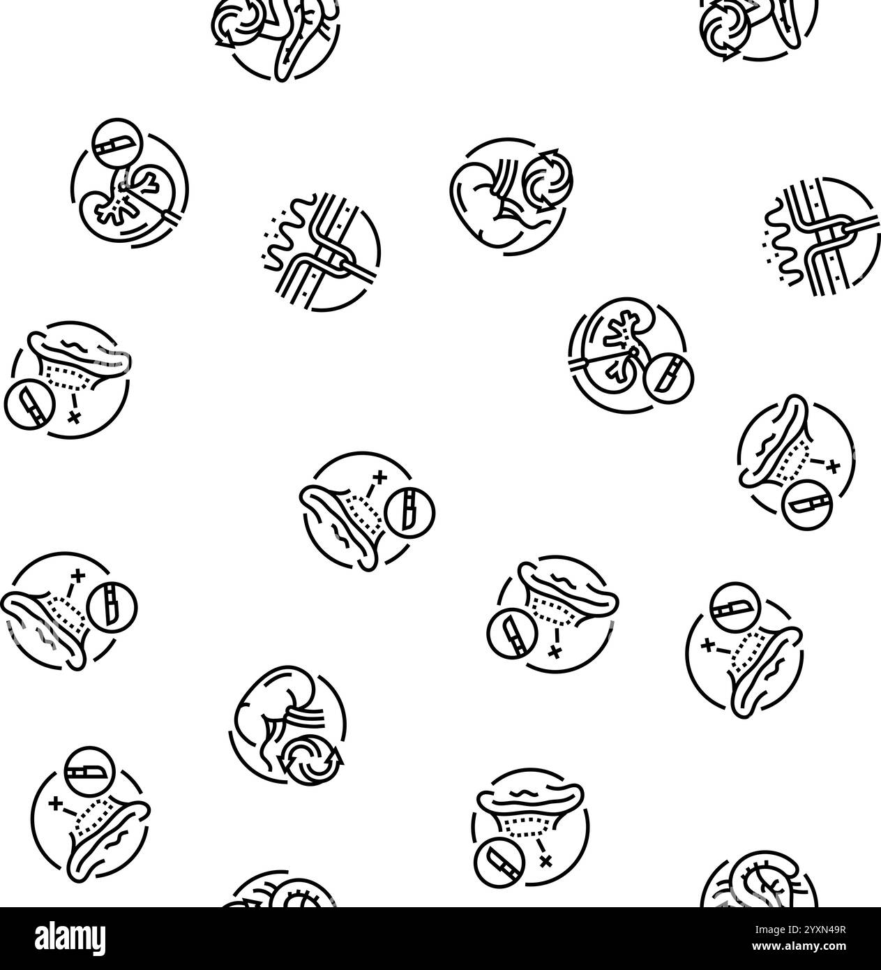 surgery operate room invasive seamless pattern vector Stock Vector ...