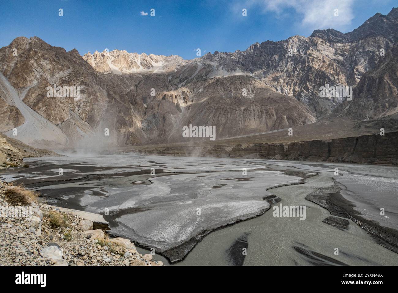 The Hunza River, Passu, Gojal, Baltistan, Pakistan Stock Photo - Alamy