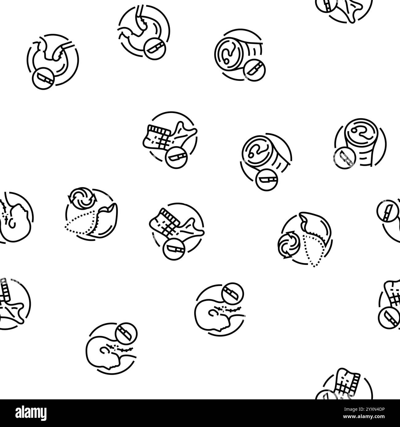 surgery operate room invasive seamless pattern vector Stock Vector ...