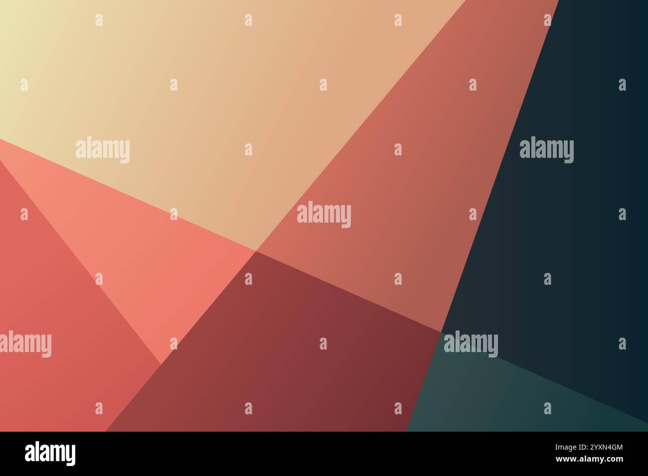 Overlapping translucent geometric shapes in soft beige, peach, and ...