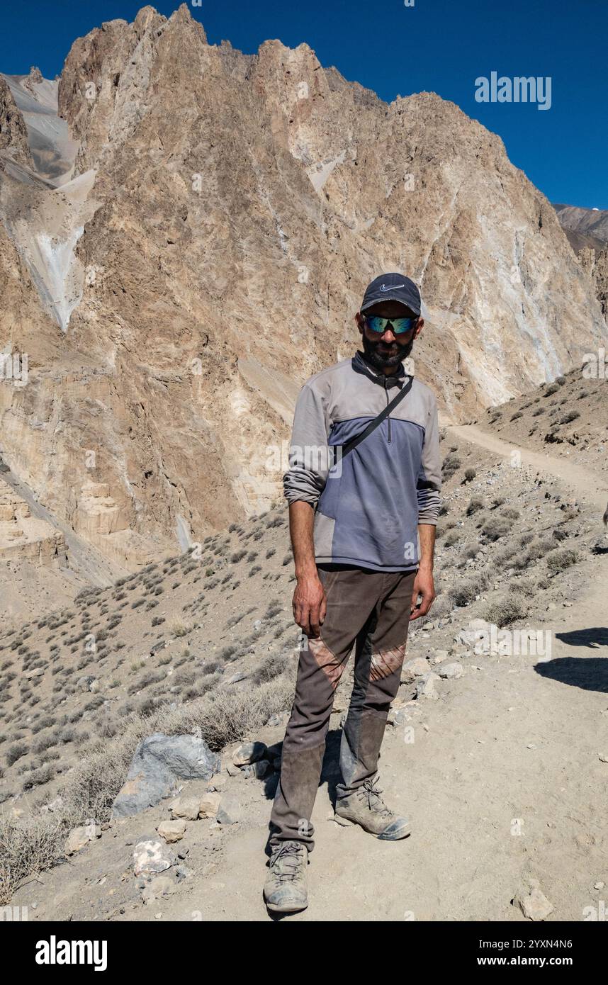Portrait of a local Shimshali climber, Minglik Sar, Shimshal, Gojal ...