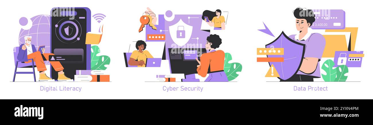 Internet Safety Day set. Digital literacy, cybersecurity and data ...