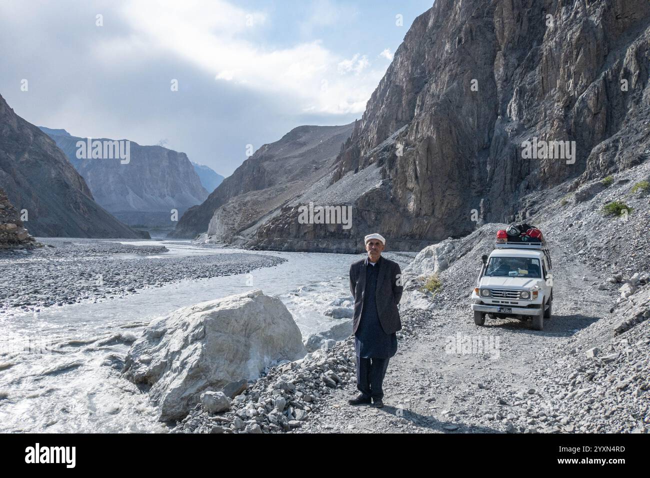 Landslide on the Shimshal Road, "most dangerous road in the world ...