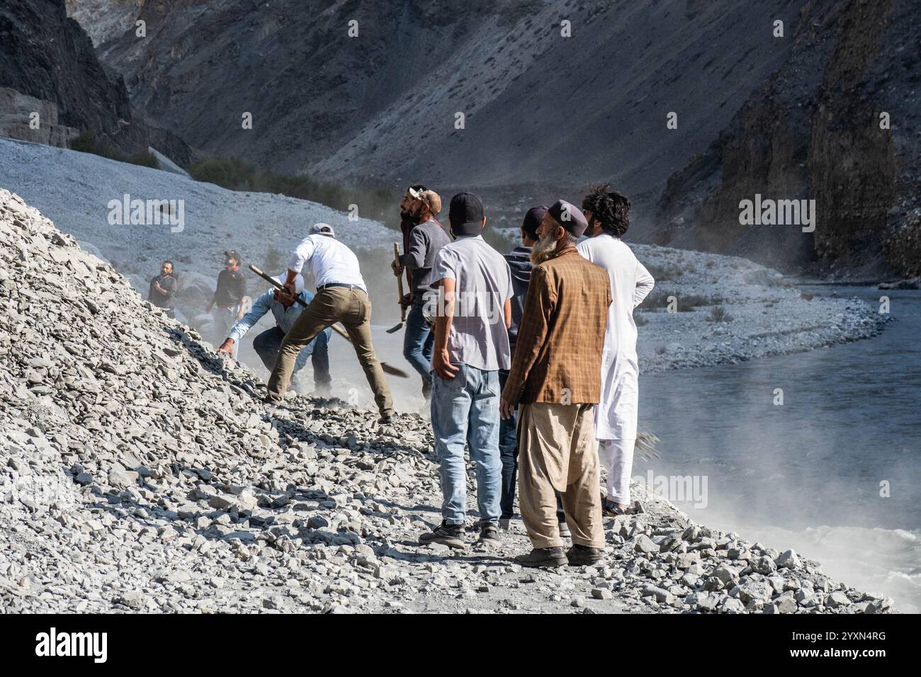 Landslide on the Shimshal Road, "most dangerous road in the world ...