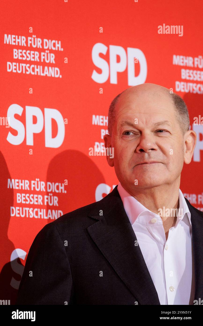 Olaf Scholz SPD, Bundeskanzler, aufgenommen bei der Vorstellung des ...