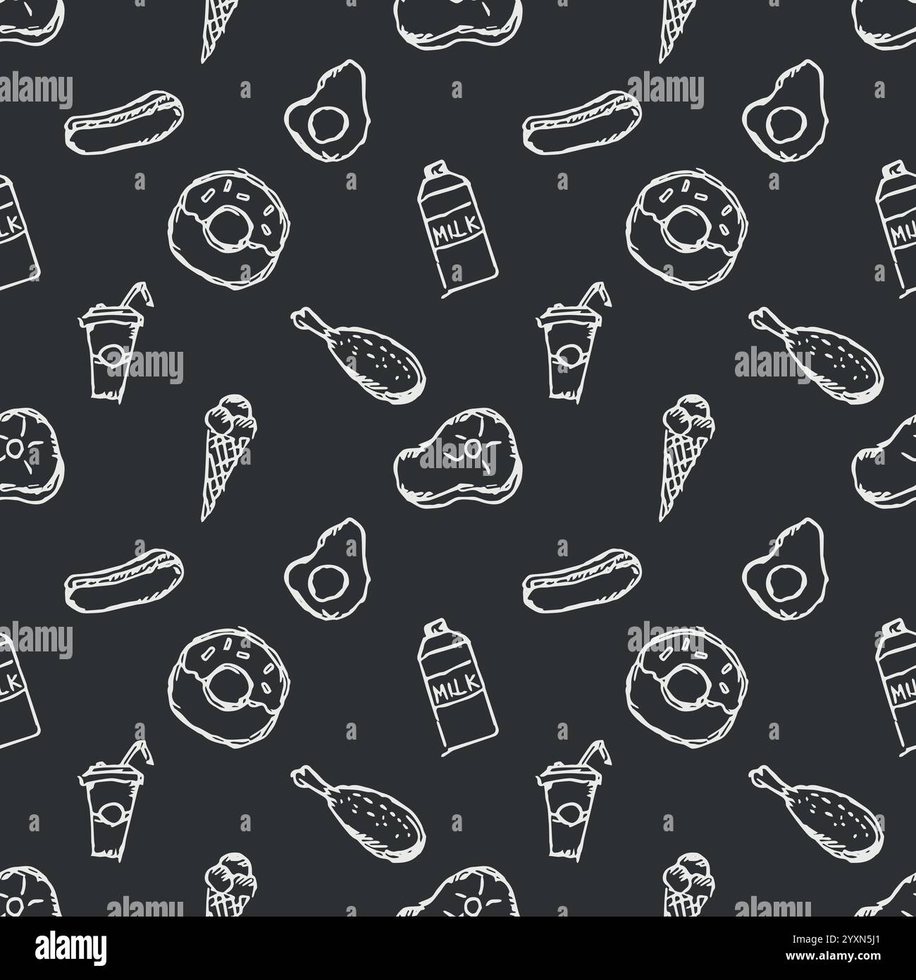 Seamless american food pattern Stock Vector Images - Alamy