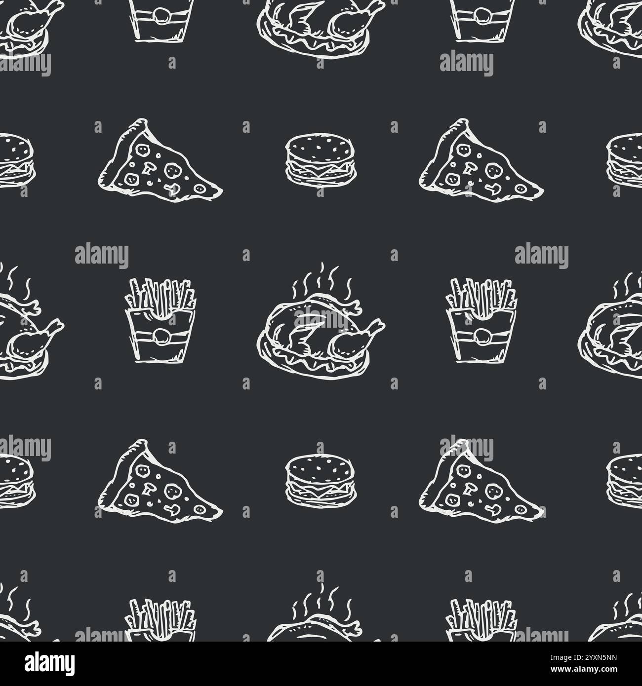 Ice cream french fries steak Stock Vector Images - Alamy