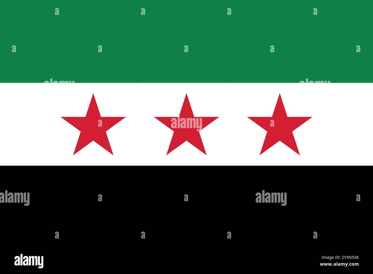 New Flag of Syrian Arab Republic, symbol of Syria Stock Vector Image ...