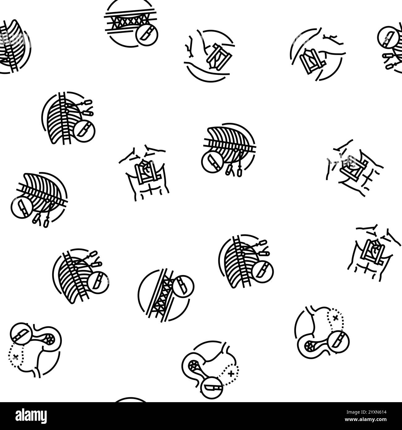 surgery hospital health seamless pattern vector Stock Vector Image ...