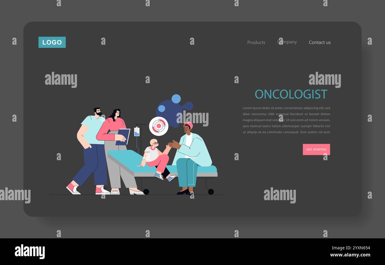 Pediatric Oncology Consultation concept. A child patient receives ...