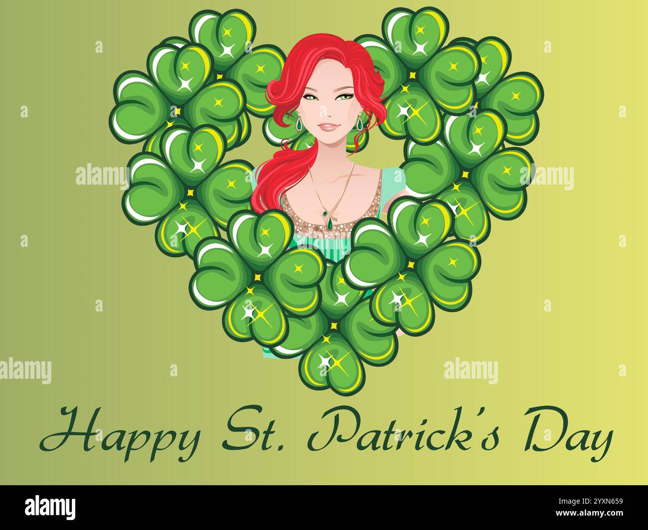 St patrick’s day parade green dress Stock Vector Images - Alamy