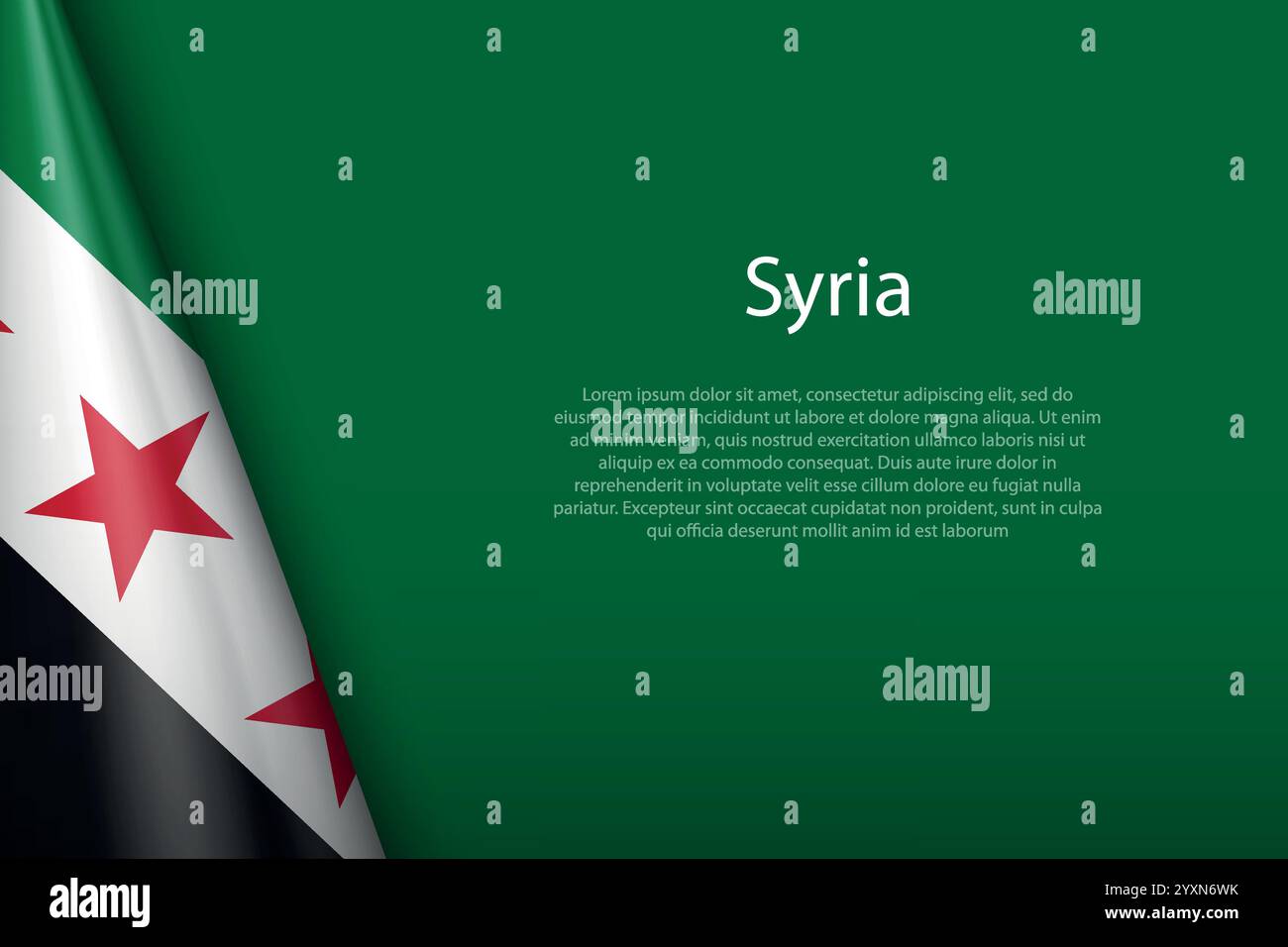 New Flag of Syrian Arab Republic, symbol of Syria Stock Vector Image ...