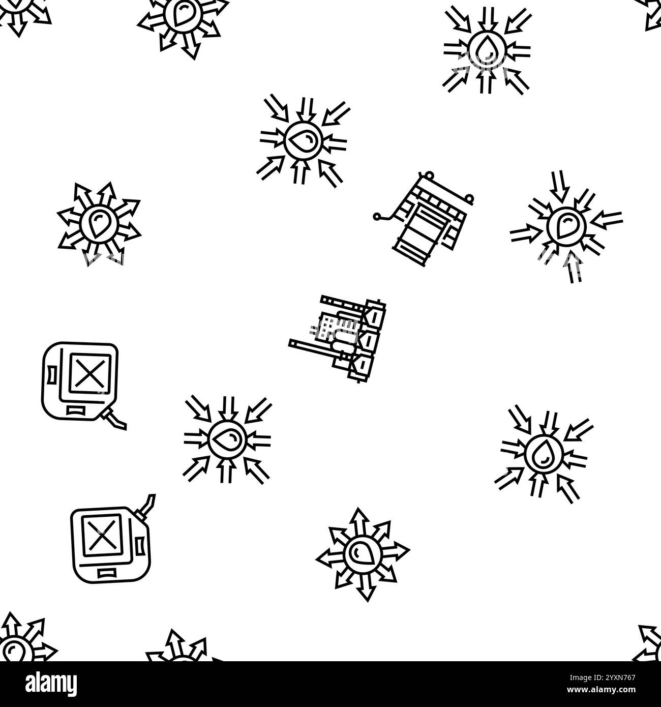 oil industry factory gas plant seamless pattern vector Stock Vector ...