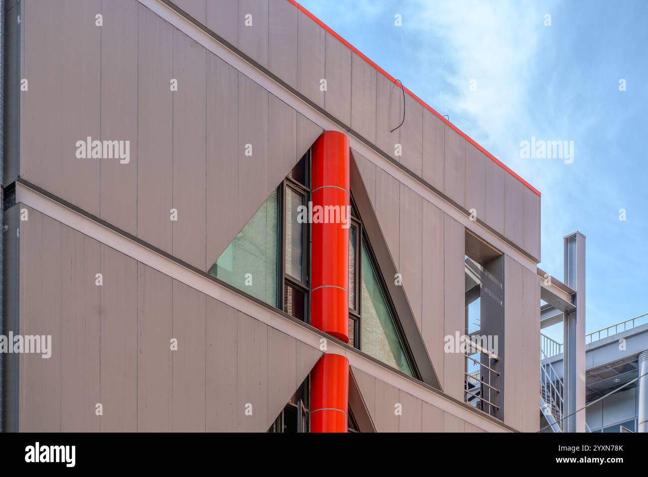 A building facade showcasing remnants of postmodern architectural ...