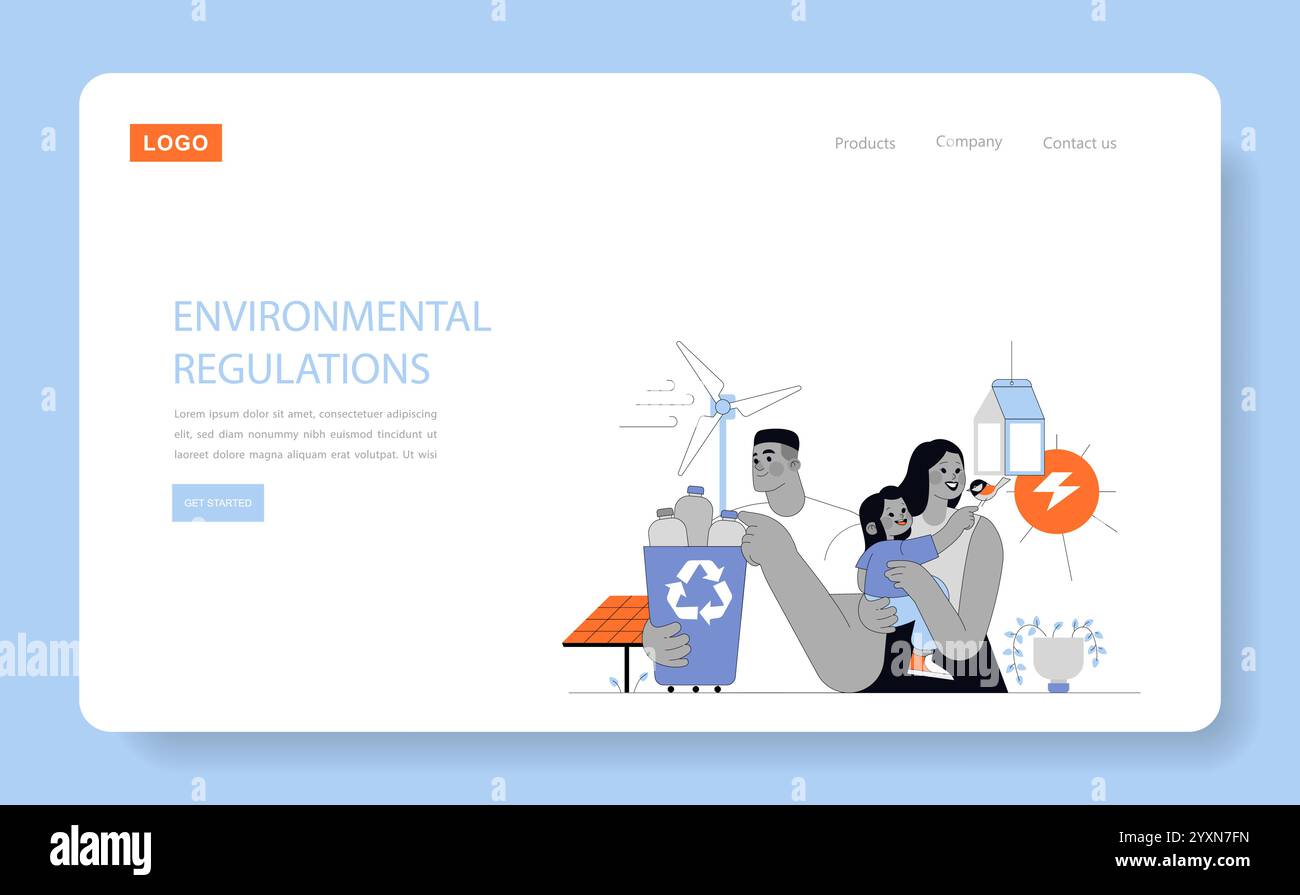 Environmental Awareness concept. A family participates in eco-friendly ...