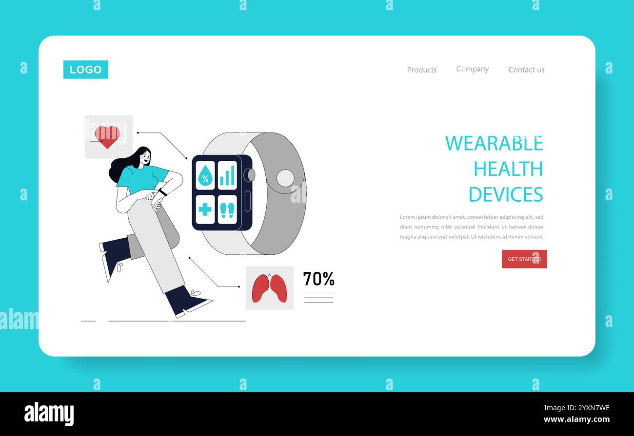 Healthcare Automation concept. Smartwatch monitoring patient's vital signs for modern medical ...