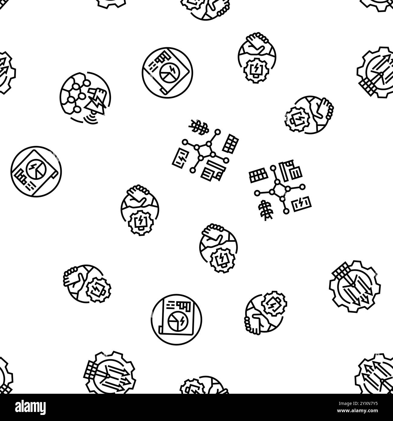 energy policy infrastructure seamless pattern vector Stock Vector Image ...