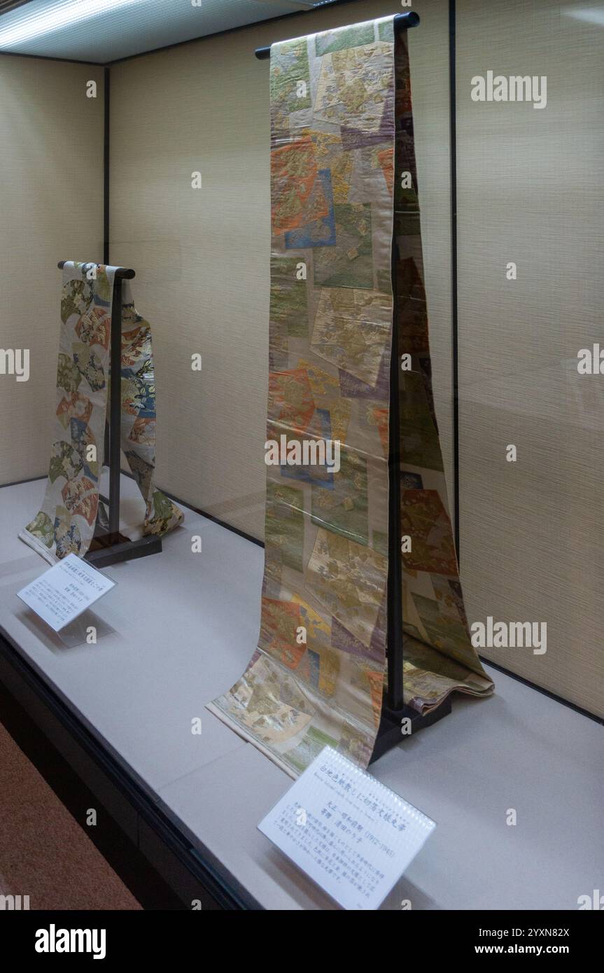 Kimono collection at the Nishijin Textile Center in Kyoto Japan Stock ...