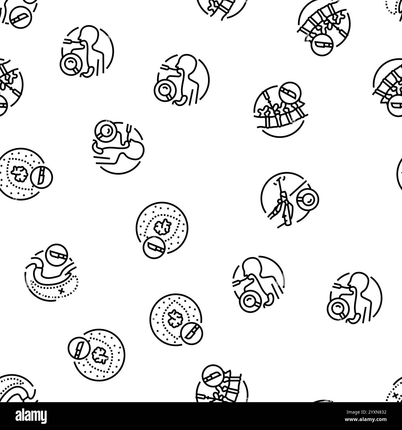surgery doctor surgeon hospital seamless pattern vector Stock Vector ...