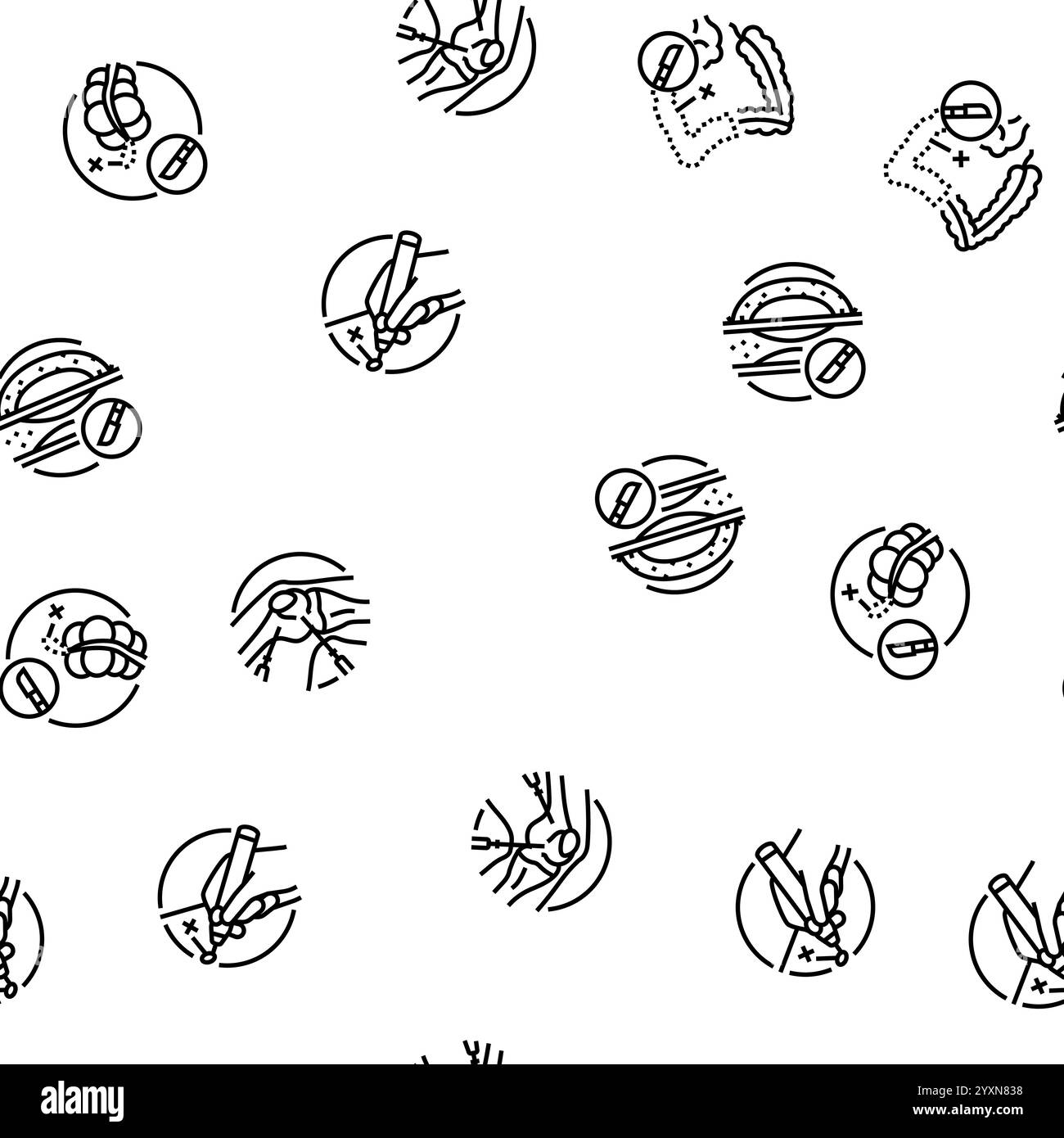 surgery doctor surgeon hospital seamless pattern vector Stock Vector ...