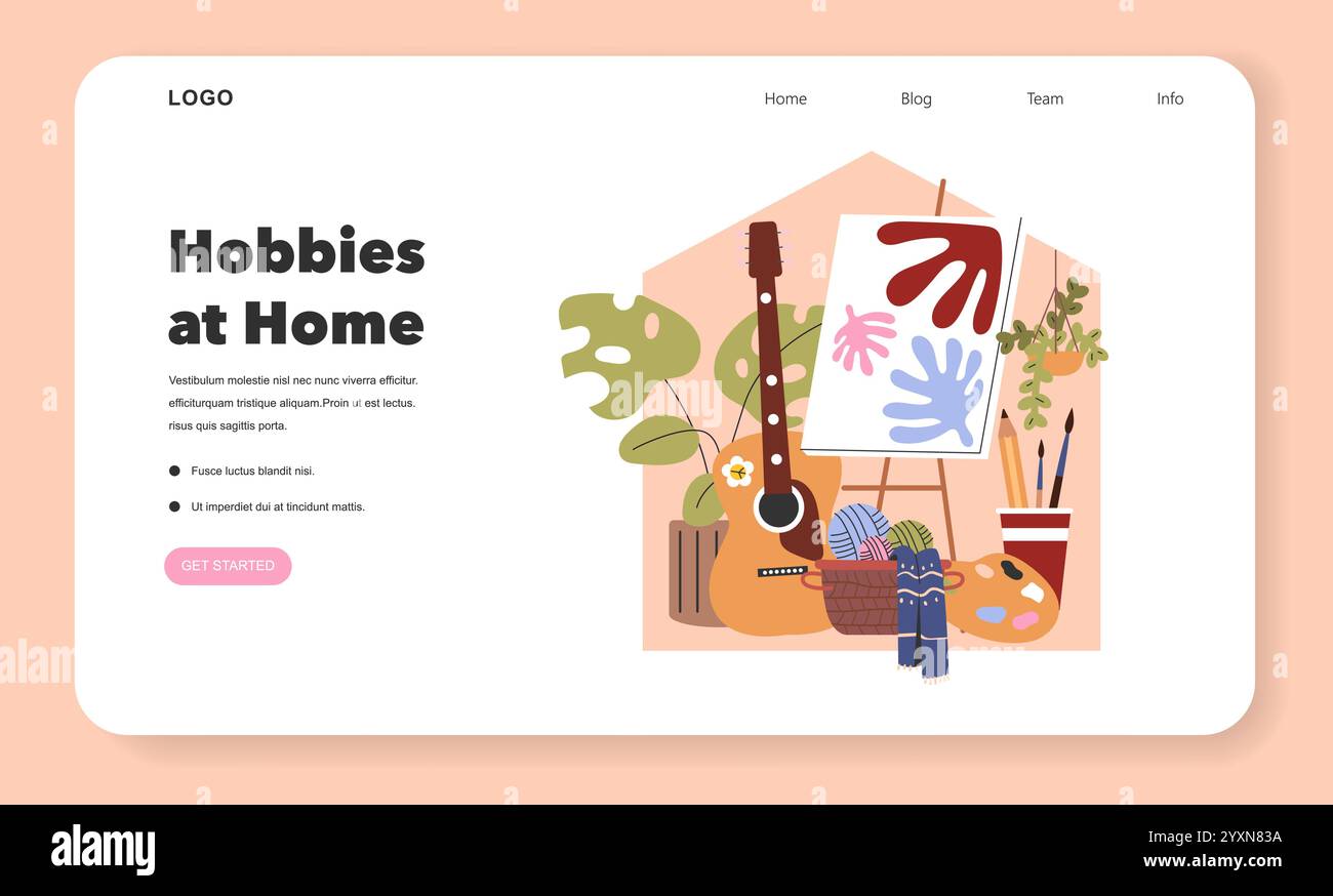 Hobbies at Home concept. A cozy domestic scene featuring painting ...