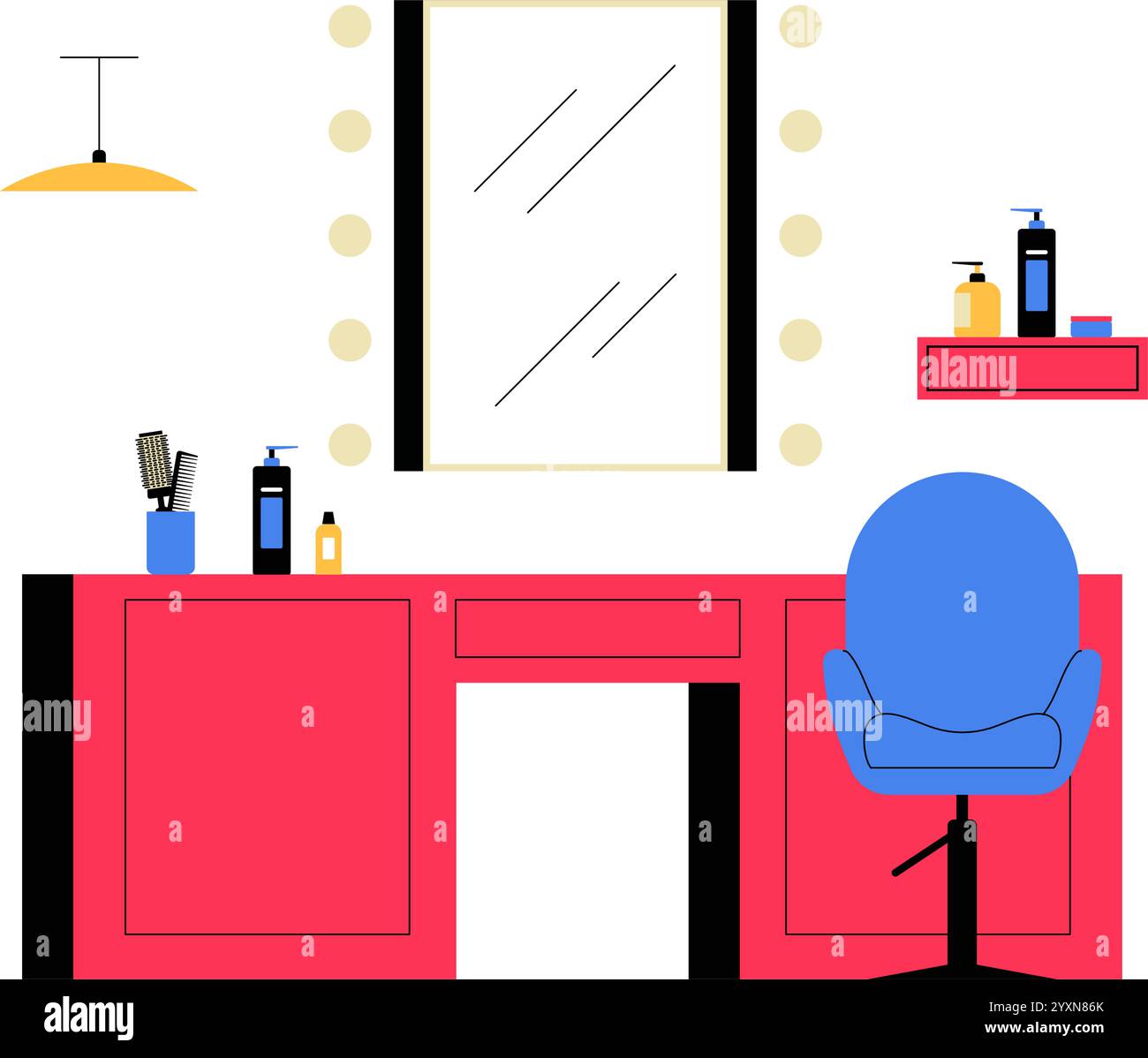 Salon setup Stock Vector Images - Alamy