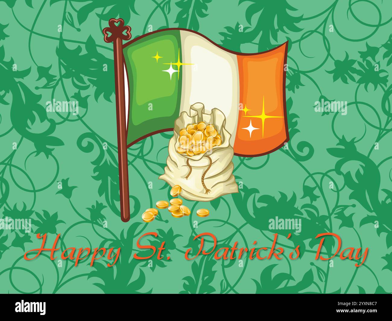 Green celtic flag Stock Vector Images - Alamy